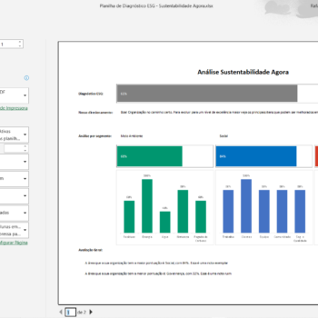 Planilha para Análise ESG em Excel - Sustentabilidade Agora